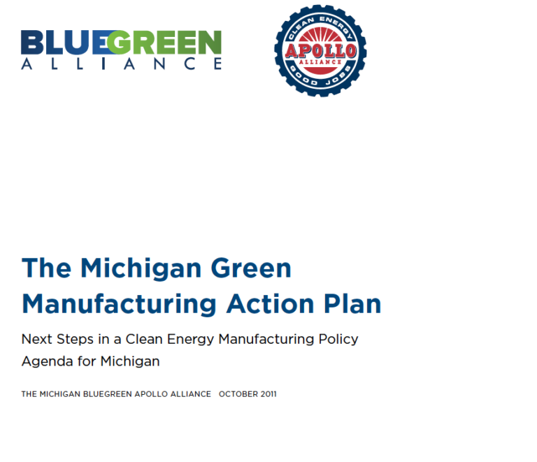 BlueGreen Alliance Foundation | Michigan Green Manufacturing Action ...